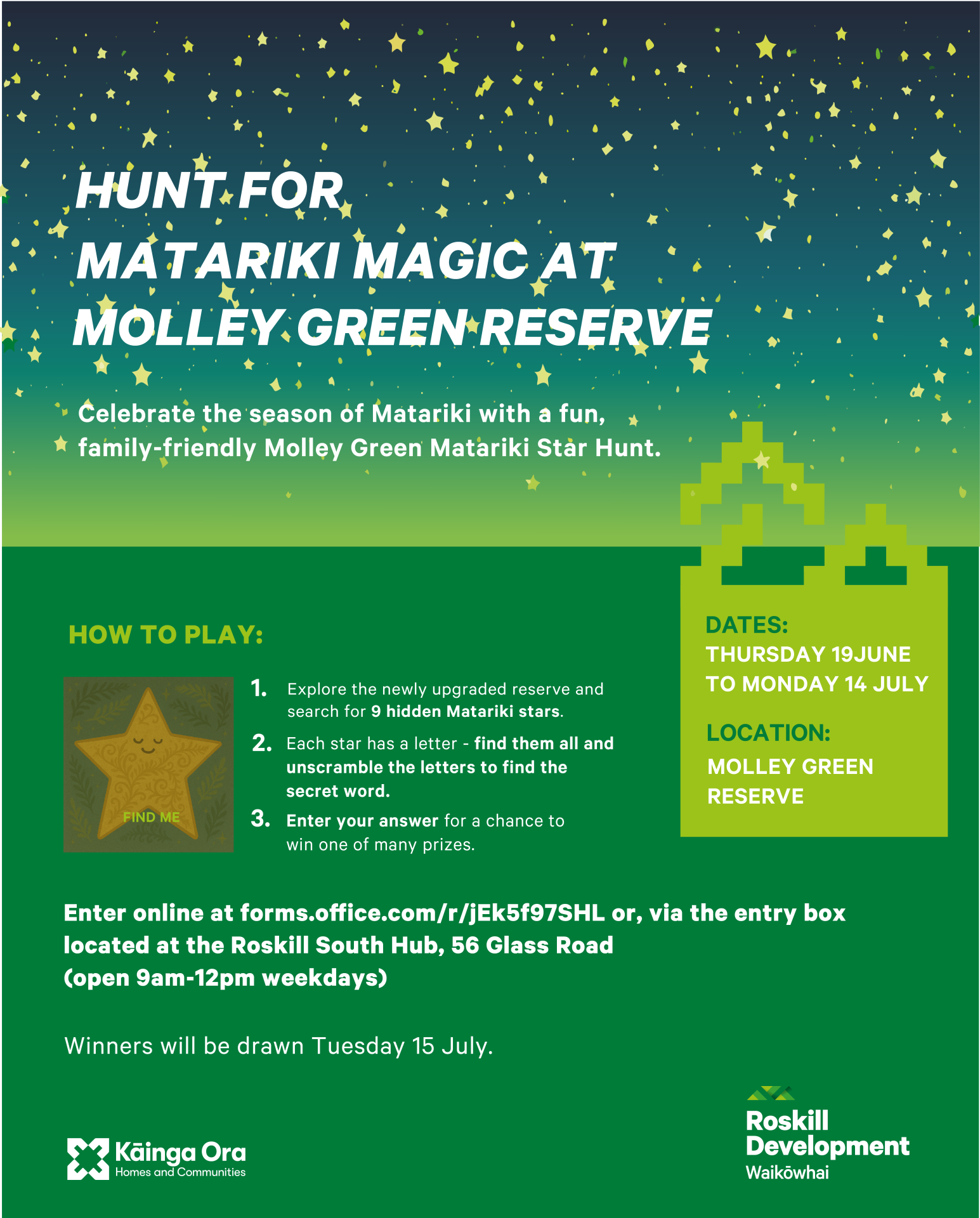 Hunt For Matariki Magic At Molley Green Reserve » Roskill Development
